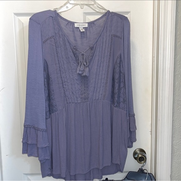 Vintage America | Tops | 3 Tops 32vintage America Purple Peplum Top ...